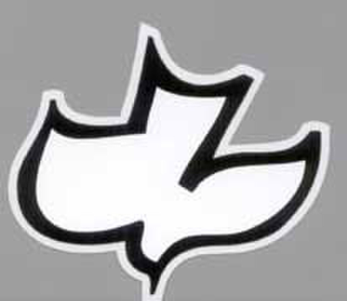 DECAL STICKER DOVE BLACK AND WHITE