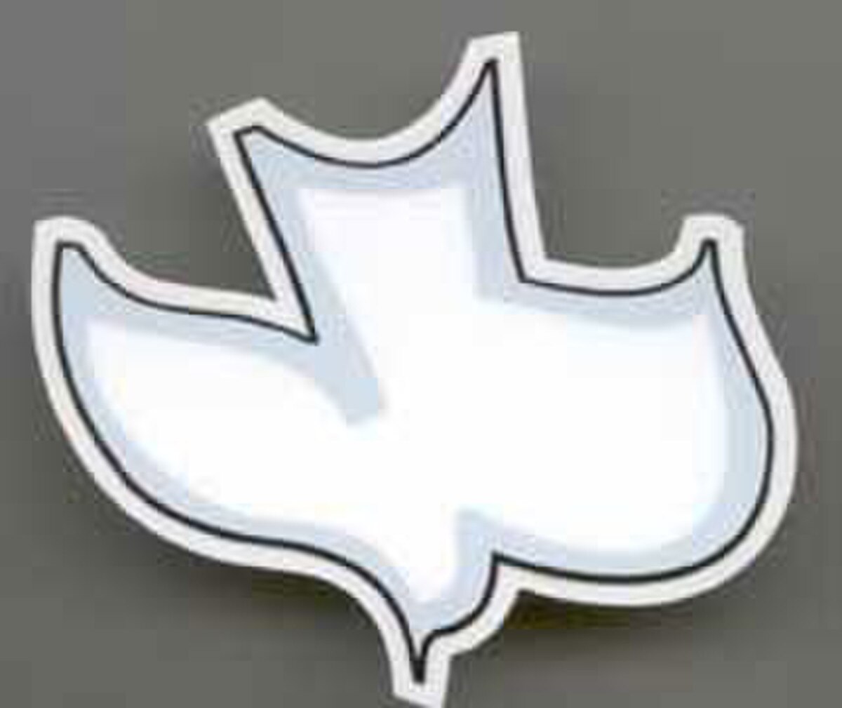 DECAL STICKER STATIC CLING DOVE BLACK AND WHITE