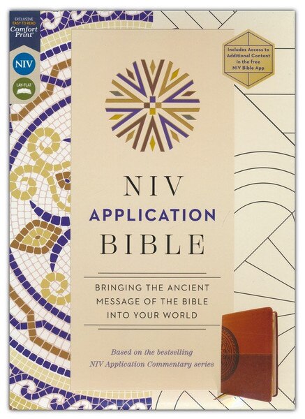 NIV LIFE APPLICATION STUDY BROWN LEATHERSOFT