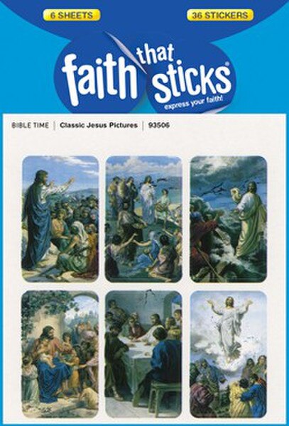 STICKER SET CLASSIC JESUS PICTURES 6 SHEETS
